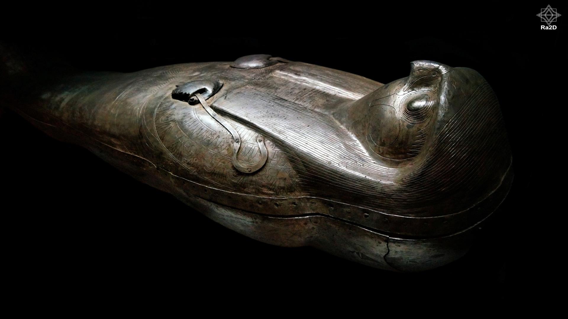 Egypt-Cairo-Egyptian-Museum-Silver-Coffin-of-Sheshonq-II-with-Head-of ...